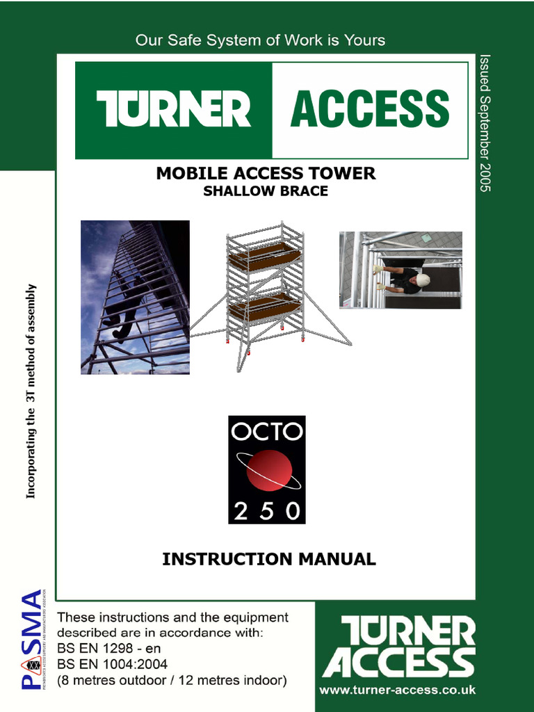 Aluminuim Tower Turner Octo 250 | PDF | Scaffolding | Manufactured Goods
