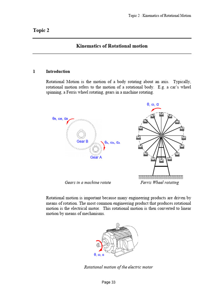 Kinematics of Rotational Motion Explained | PDF | Kinematics | Acceleration