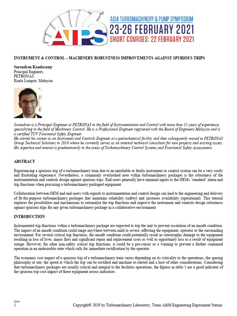 Petronas - Machinery Robustness Improvements Against Spurious Trips 4 ...