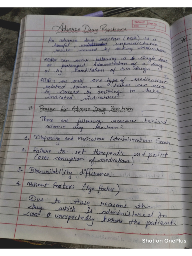 Adverse Drug Reaction (Idiosyncrasy) | PDF