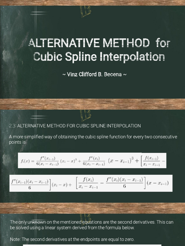 2.3.-ALTERNATIVE-METHOD-FOR-CUBIC-SPLINE-INTERPOLATION_BECENA | PDF
