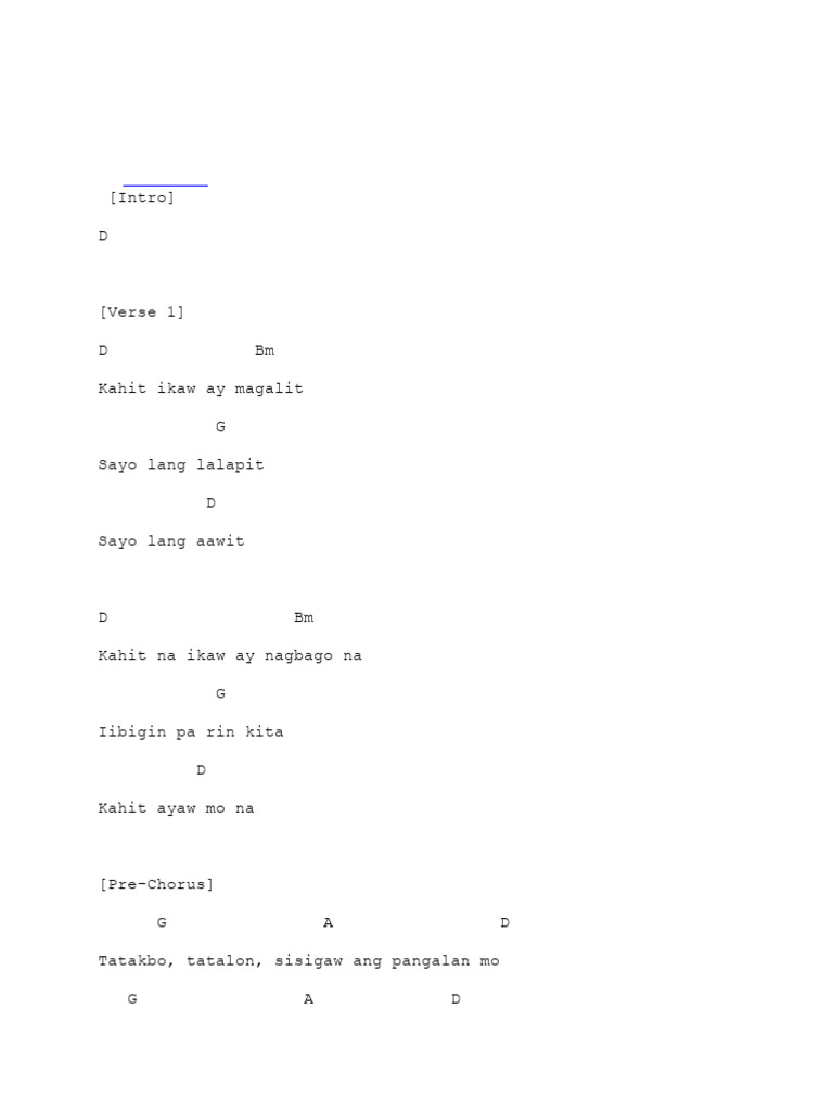 Ayaw Mo Na Chords | PDF