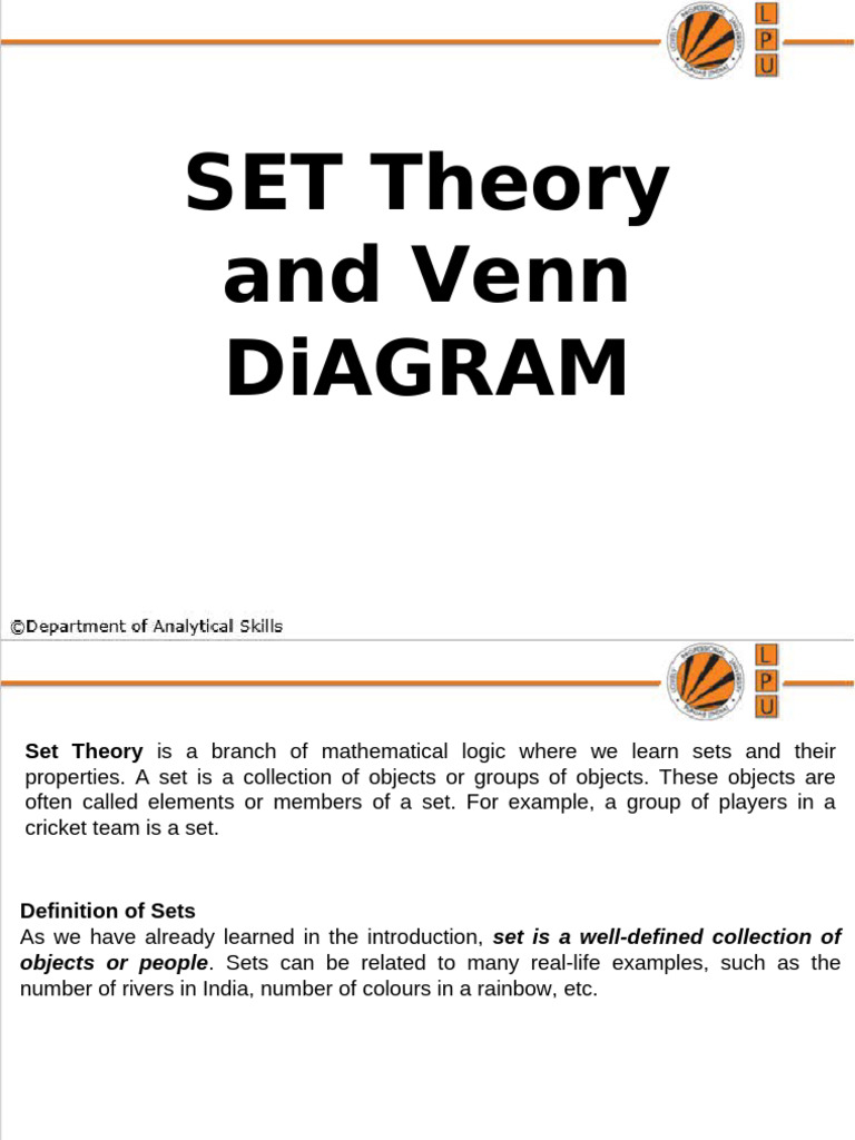 4. Unit-III Set Theory and Logical Venn Diagram | PDF | Set ...