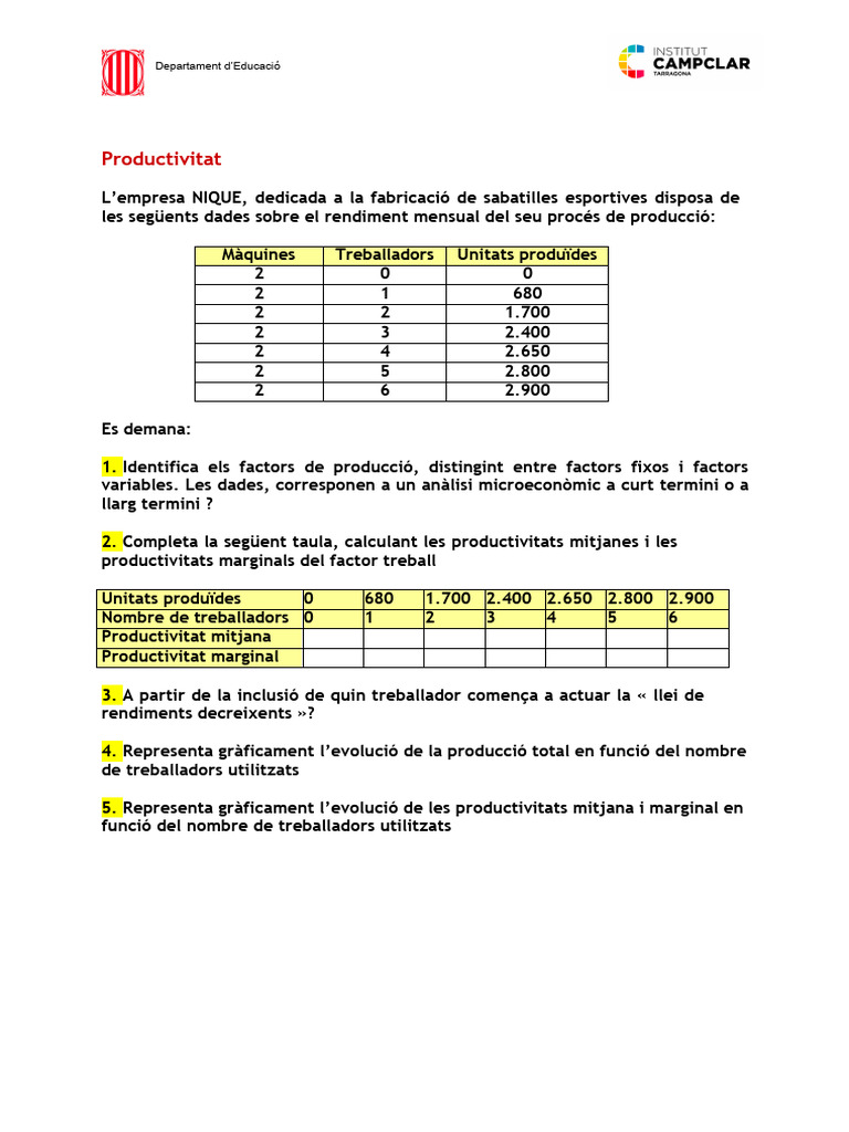 Exercici Produccio | PDF