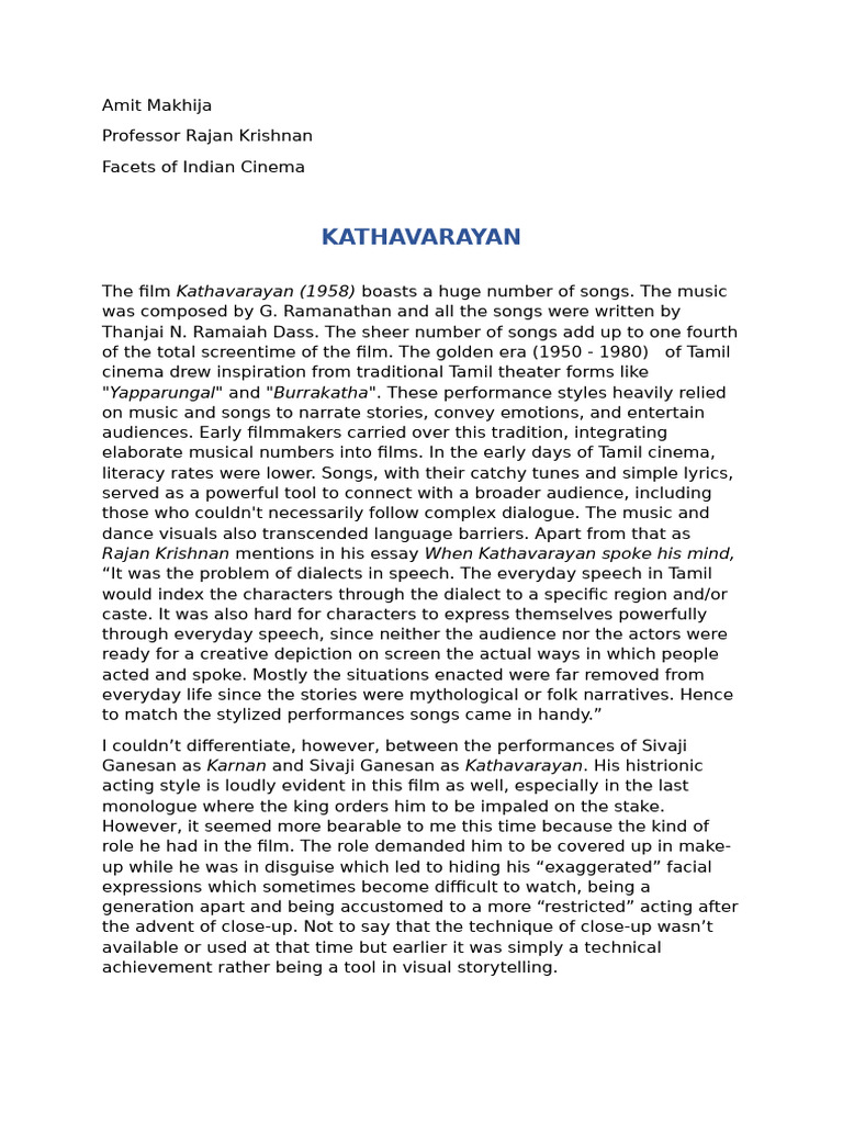 Kathavarayan | PDF