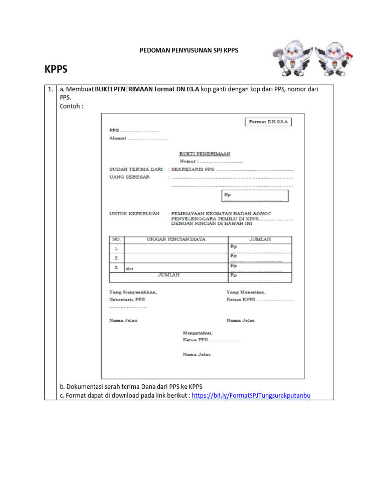 PEDOMAN PENYUSUNAN SPJ KPPS PILKADA 2024 g | PDF