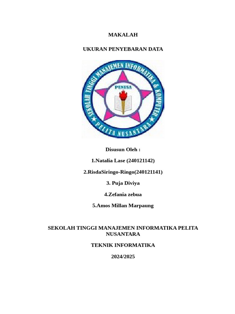 Makalah Ukuran Penyebaran Data | PDF