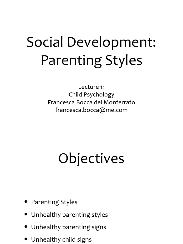 Parenting Styles and Child Psychology Insights | PDF | Parenting | Self ...