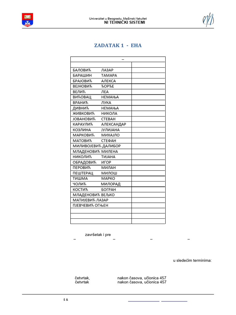 Zadatak 1 - EHA_2024 | PDF