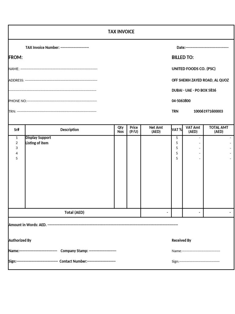 Tax Invoice Format (Protected Cells) | PDF | Invoice | Trade