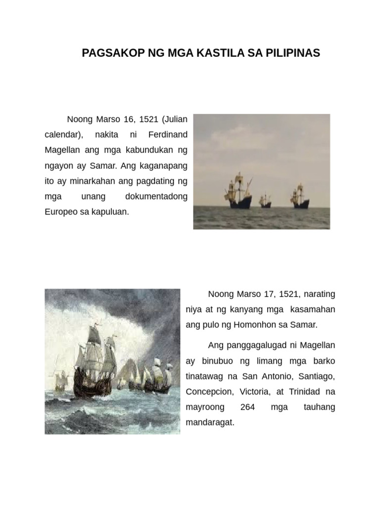 Pagsakop NG Mga Kastila Sa Pilipinas | PDF