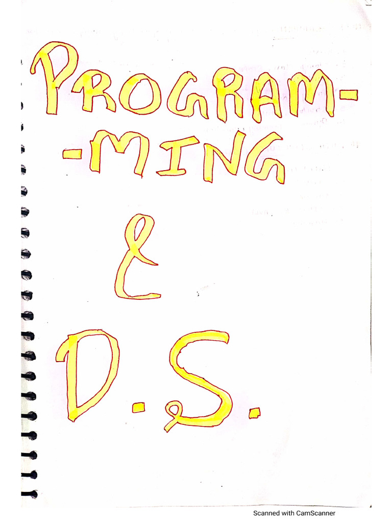 1 Programming Data Structure One Pdf