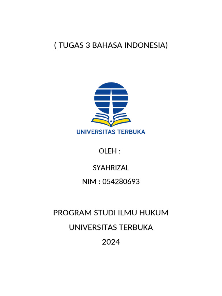 TUGAS 3 Bahasa Indonesia | PDF