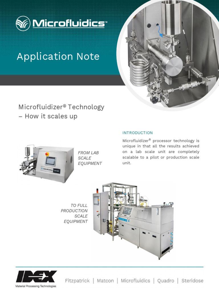 Microfluidizer How It Scales | PDF | Physical Sciences
