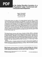 Eating Disorder Inventory EDI | PDF | Bulimia Nervosa | Anorexia Nervosa