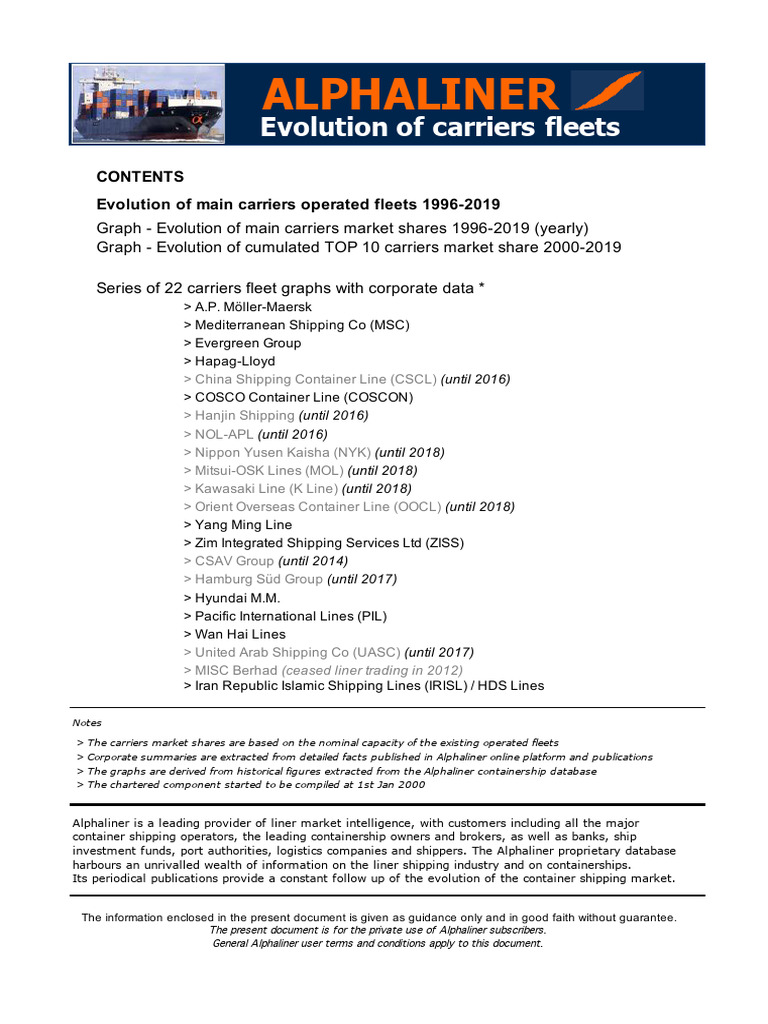 Alphaliner-CarriersFleets-1996-today | PDF | Water Transport | Merchant ...