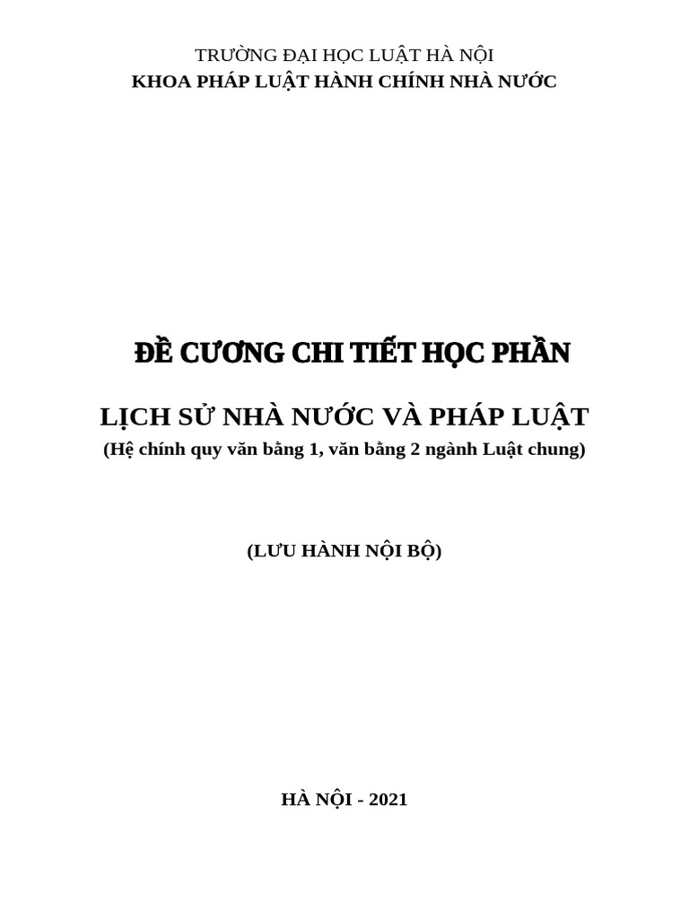 Đề cương LSNN&PL | PDF