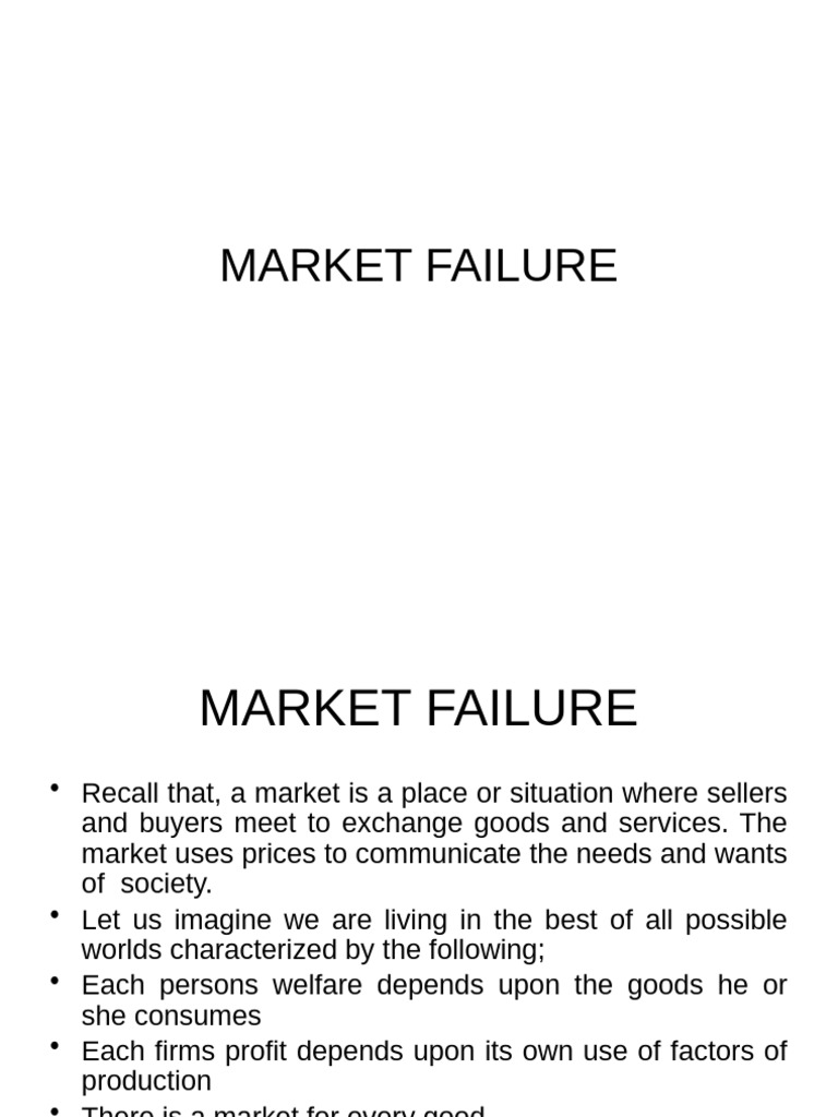 Market Failure: Causes and Solutions | PDF | Externality | Market (Economics)