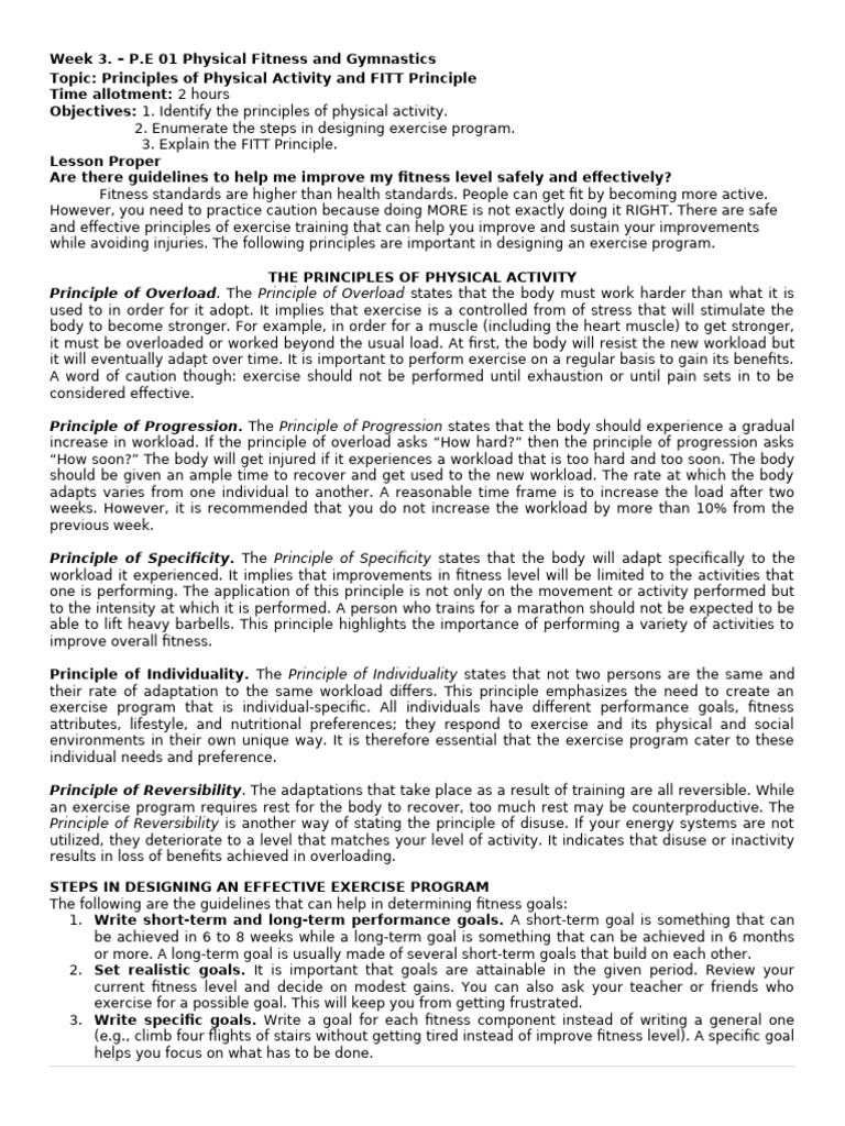 Week 3 | PDF | Physical Fitness | Strength Training