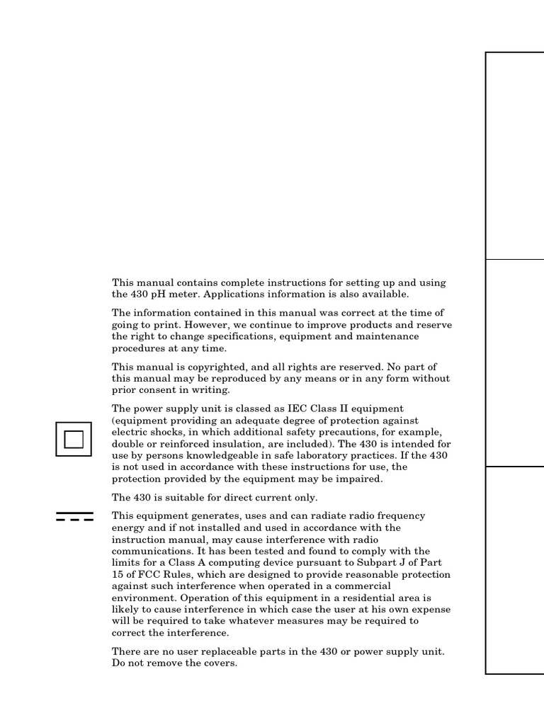 Instructivo PH 430 Corning | PDF | Ph | Physical Chemistry