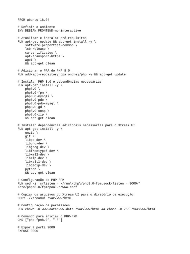 Dockerfile Xtreamui | PDF