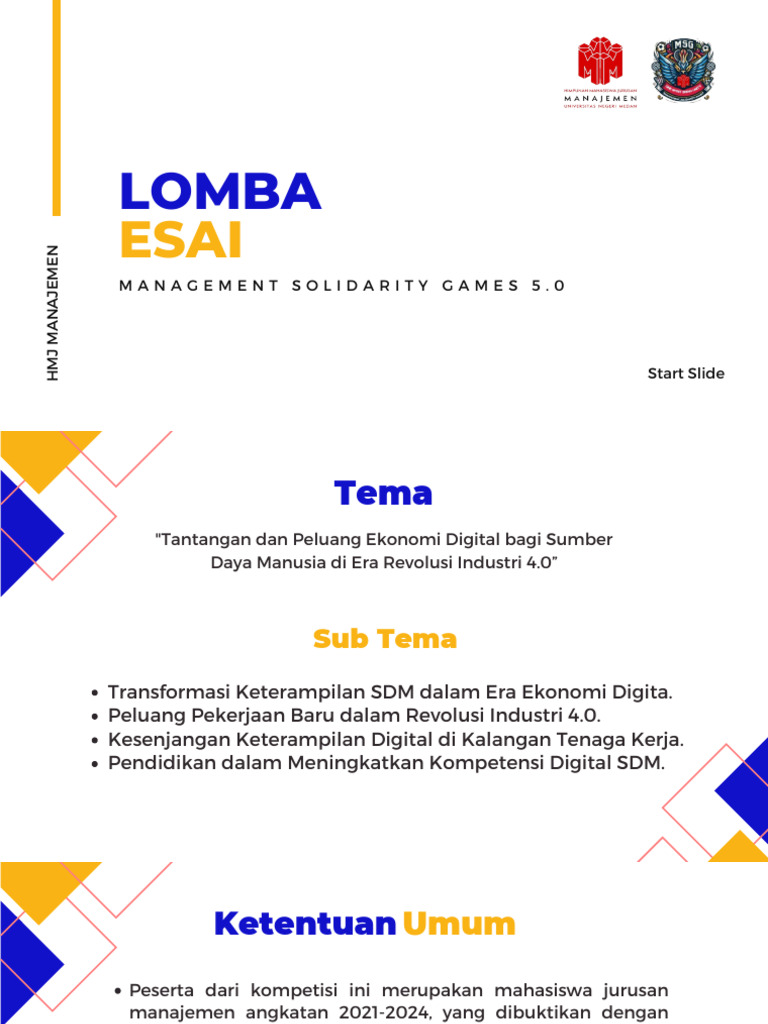 Panduan Lomba Esai MSG | PDF