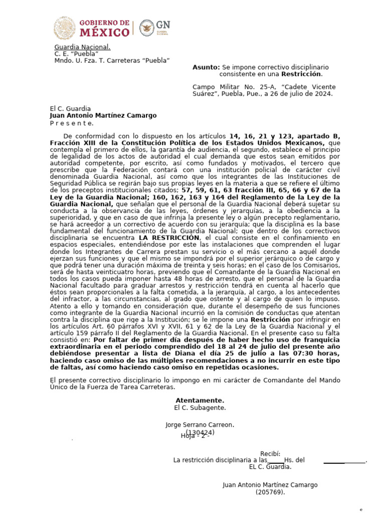 Orden de Restriccion | PDF | Disciplinas | Gobierno