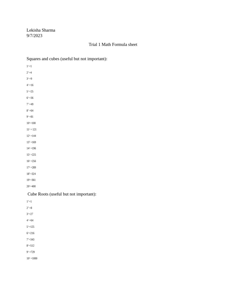 Cambridge Checkpoint Maths Revision | PDF | Square Root | Numbers