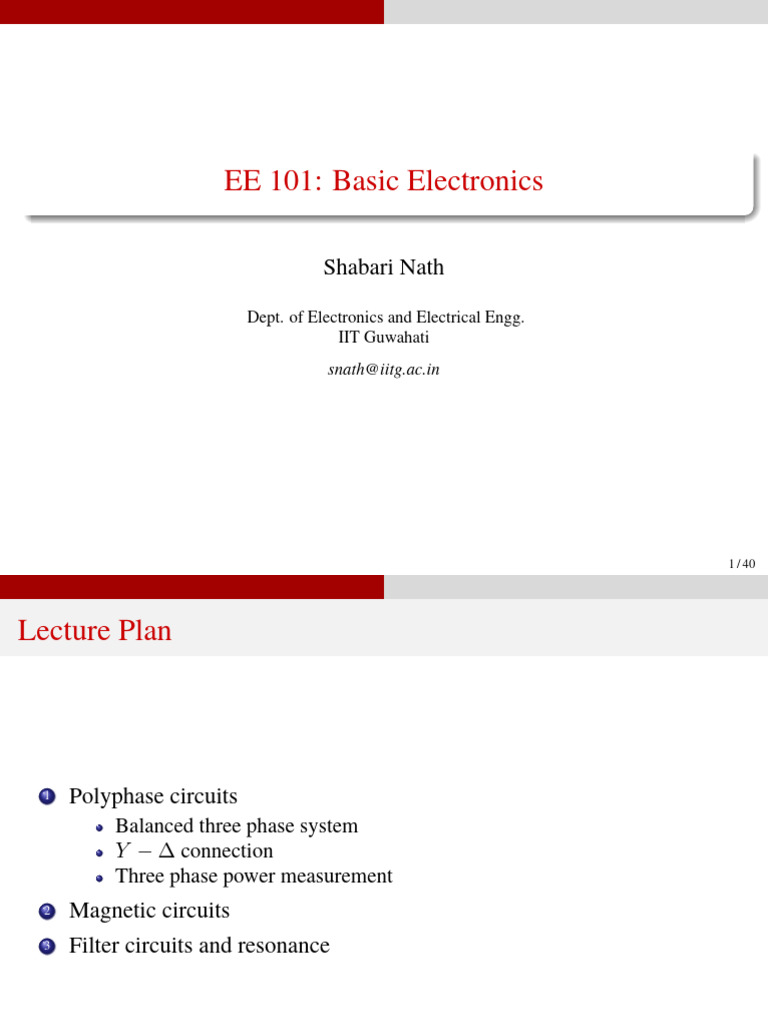 Polyphase Circuits Lecture 1 | PDF | Electric Power Transmission | Alternating Current