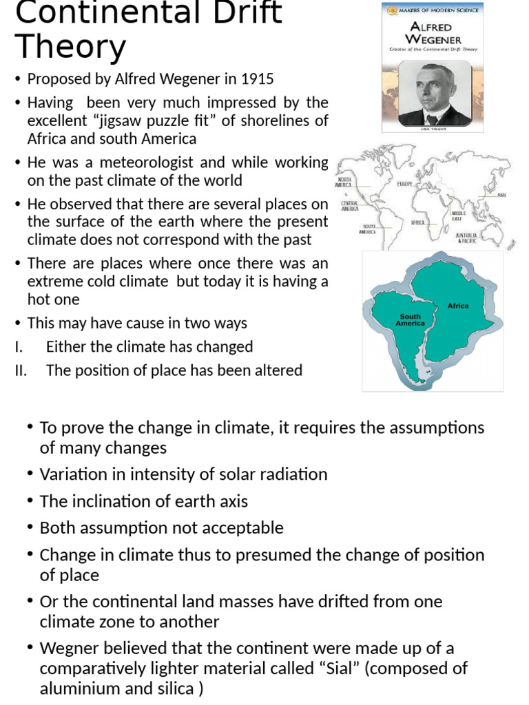 Continental Drift Theory | PDF | Continent | Earth Sciences