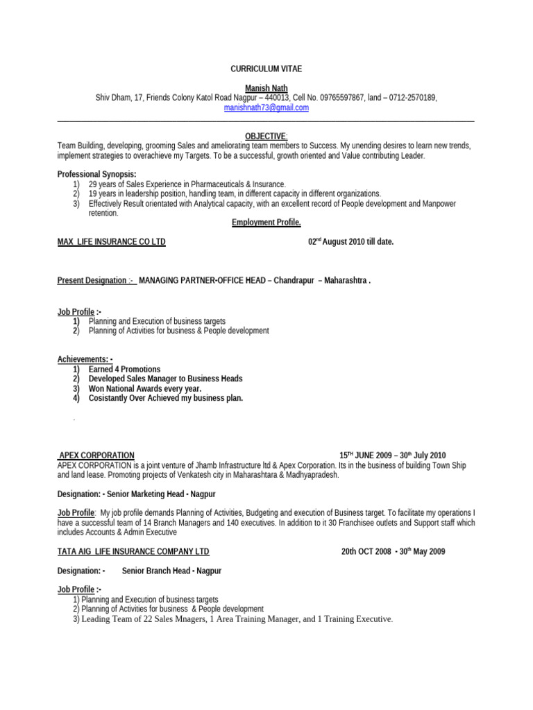 MANISH CV Updated (3) | PDF | Business | Economies