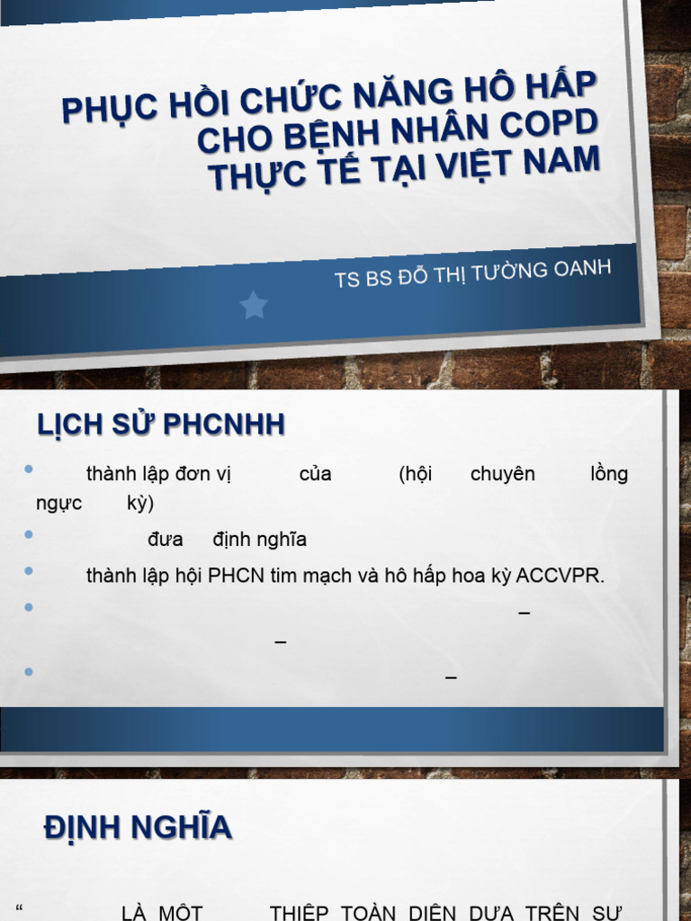 Phục Hồi Chức Năng Hô Hấp - TS OANH | PDF