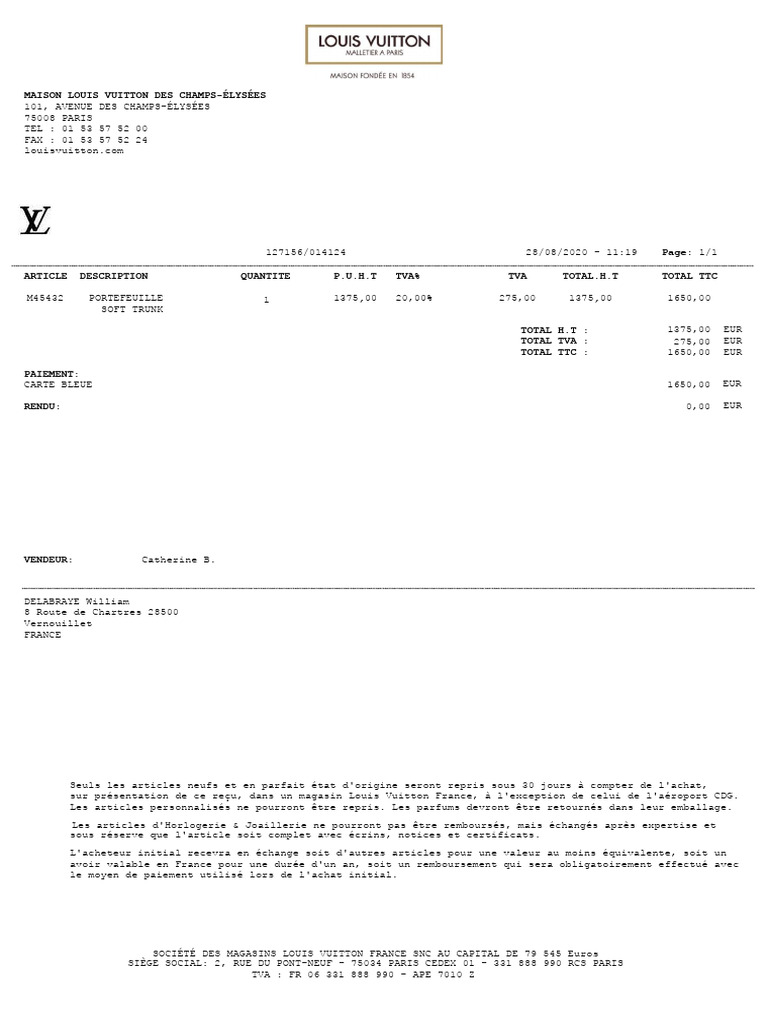 Service Client Louis Vuitton | PDF