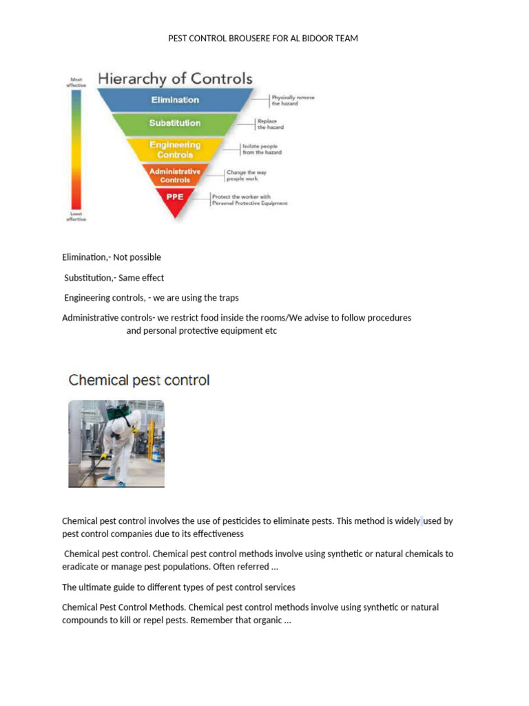 Diffrent Type of Pest Controll | PDF | Pest Control | Pest (Organism)
