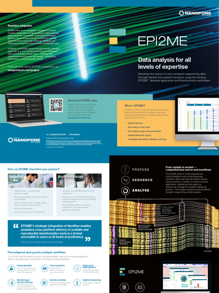 Brochure Epi2me Analysis | PDF | Bioinformatics | Dna Sequencing