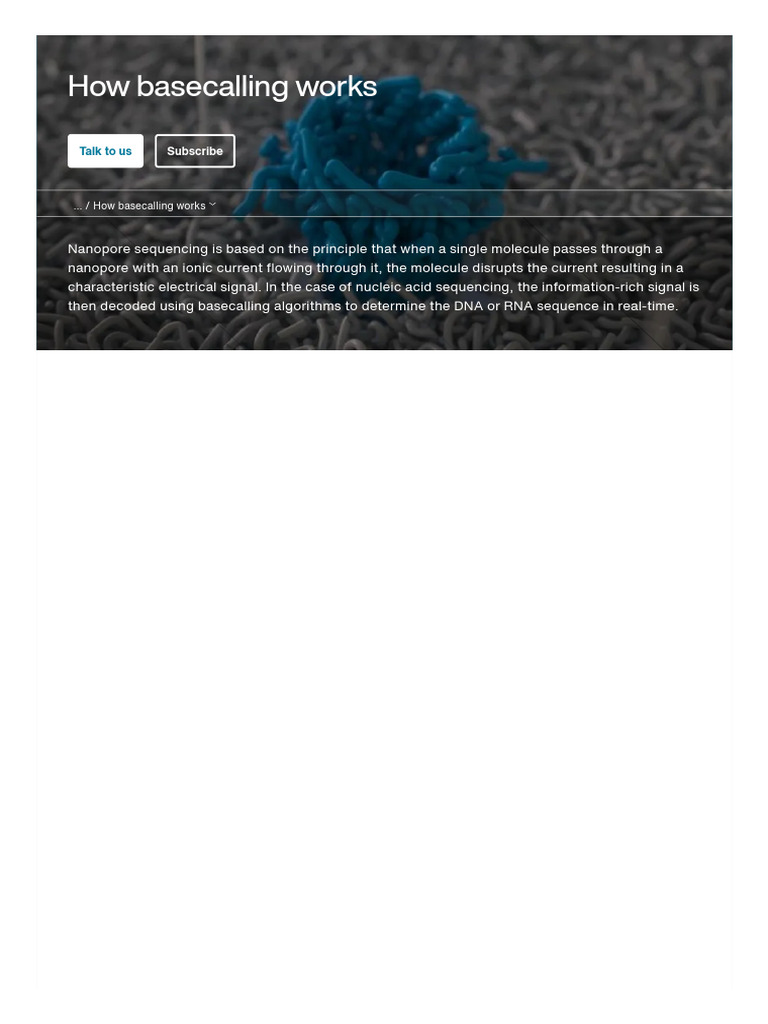 How Basecalling Works - Oxford Nanopore Technologies | PDF | Artificial Neural Network | Dna ...