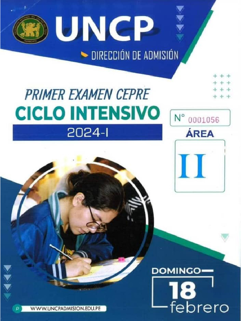 Primer Examen Cepre Área II | PDF