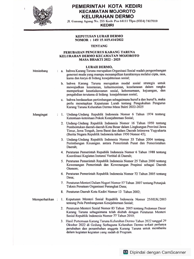 SK Pengurus Katar Dermo | PDF