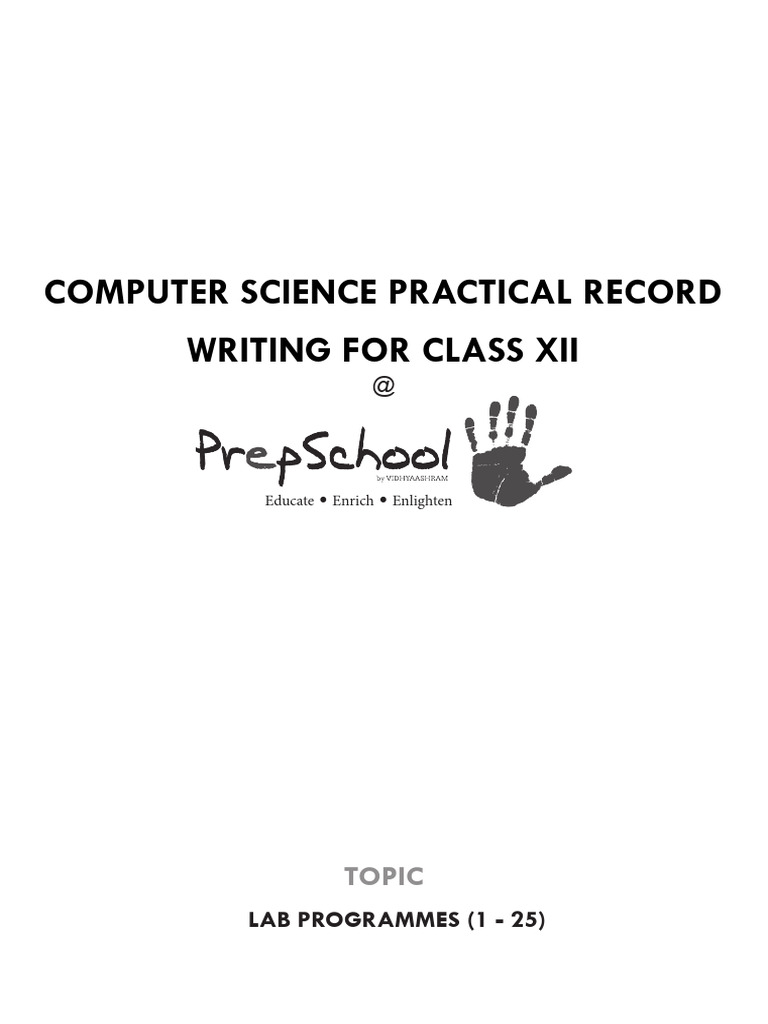 Class 12 Computer Science Lab Manual | PDF | Table (Database) | Sql
