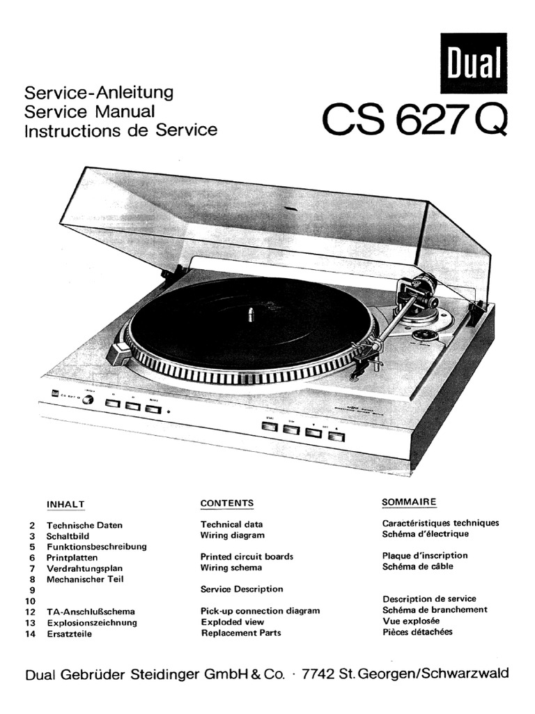 Dual cs-627q SM 2 | PDF