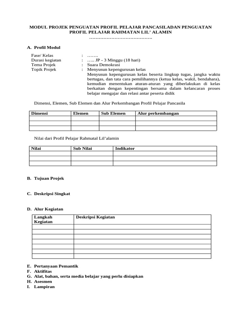 Template Modul | PDF