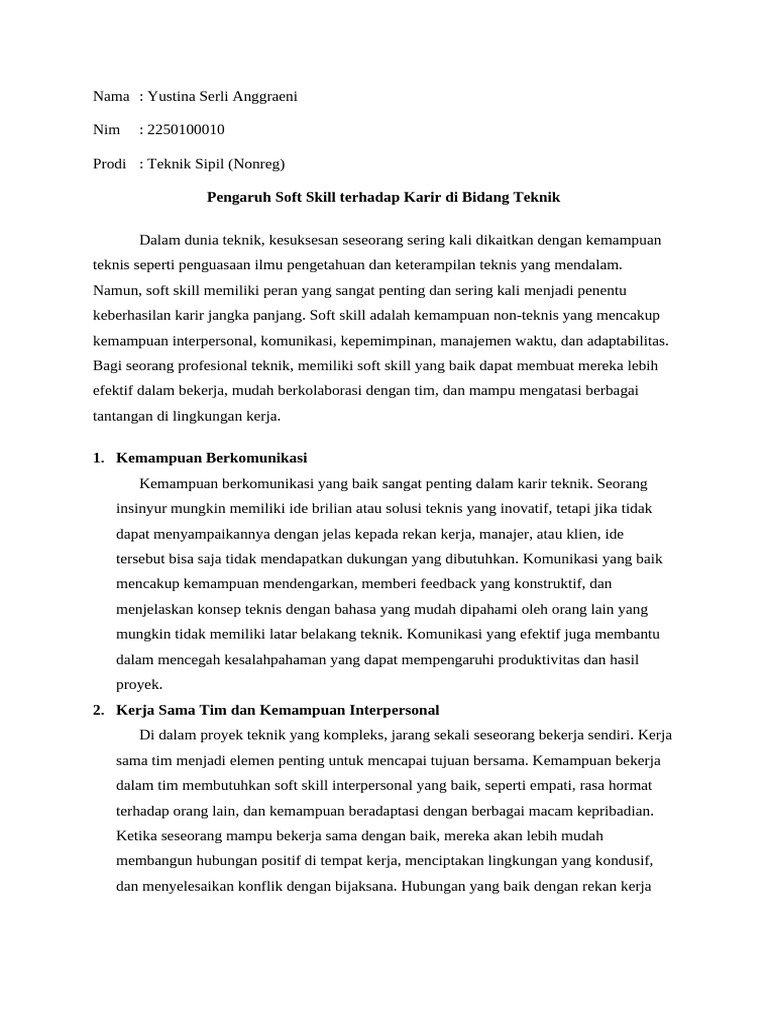 TUGAS 2 KWU-2250100010-YUSTINA SERLI A | PDF