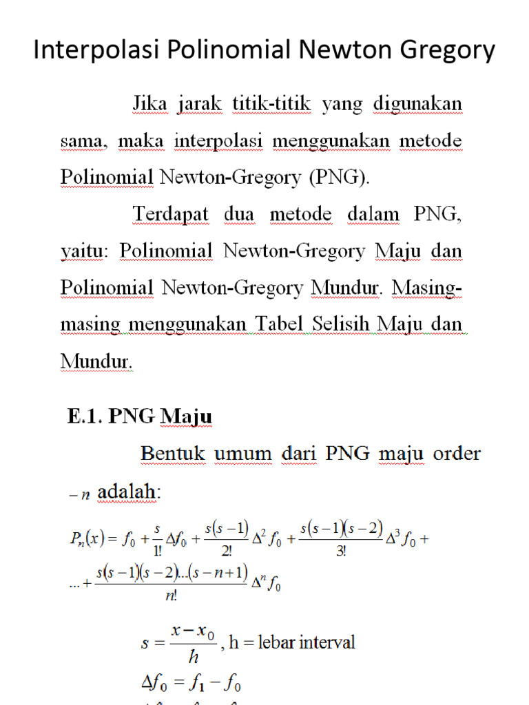 Interpolasi Polinomial Newton Gregory - 2 | PDF