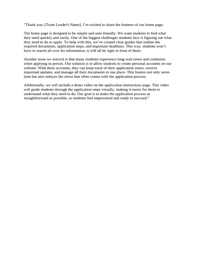 Streamlined Student Application Features | PDF
