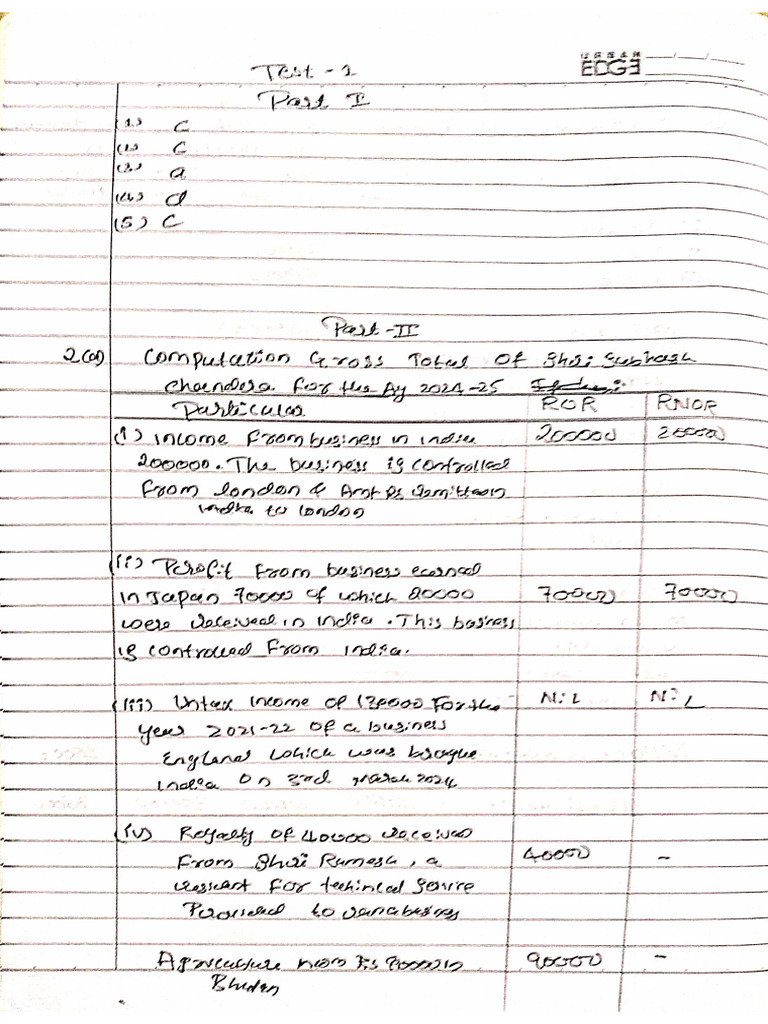 ABCIN053S24 Test1 Tax | PDF
