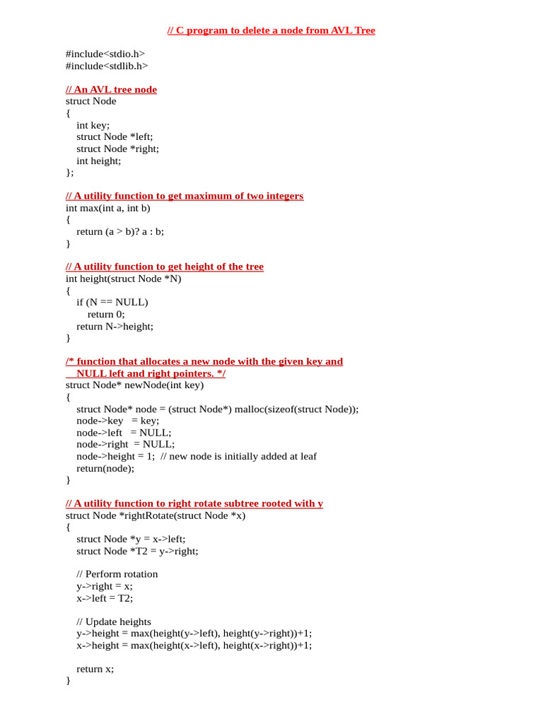 Avl Tree Pdf Algorithms And Data Structures Computer Programming 2456