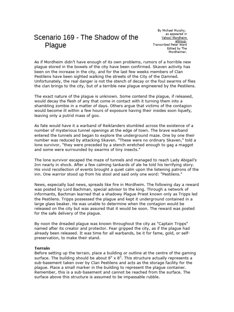 Shadow of the Plague, The | PDF | Dwarf (Dungeons & Dragons)