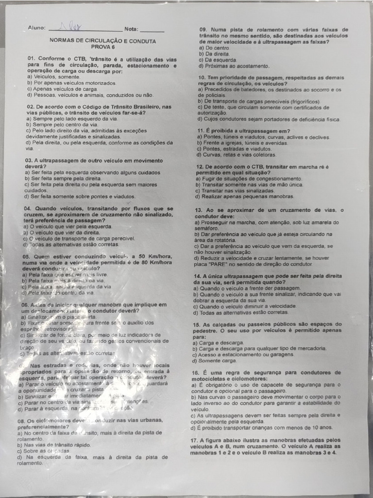 Simulado detran | PDF