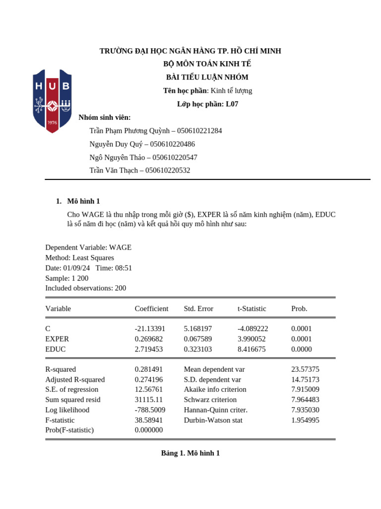 Tiểu Luận KTL Nhóm 7 | PDF