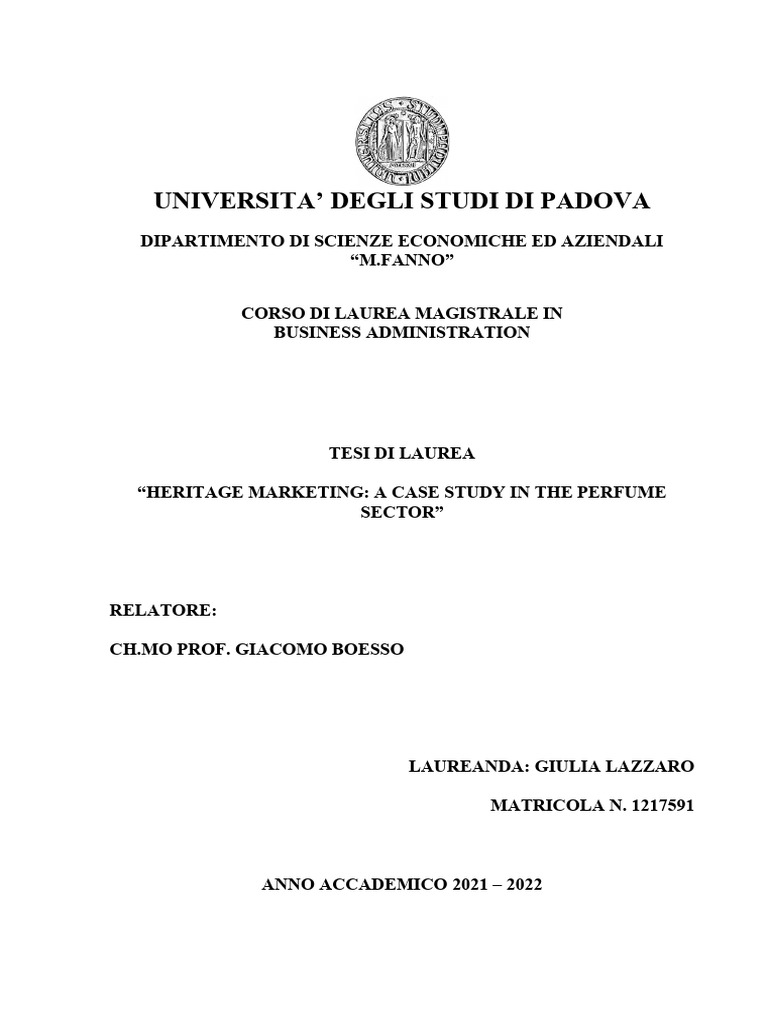 Lazzaro Giulia | PDF | Marketing | Brand